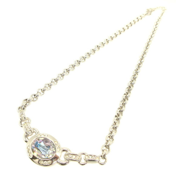 Dior | Jewelry | Christian Dior Color Stone Rhinestone Metal Silver ...